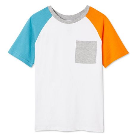 George Boys' Raglan Sleeve Colour-Block Tee | Walmart Canada