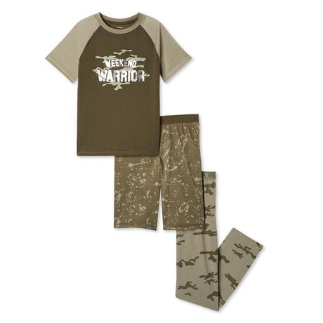 George Boys' Tee, Short, and Pant Pajamas 3-Piece Set - Walmart.ca