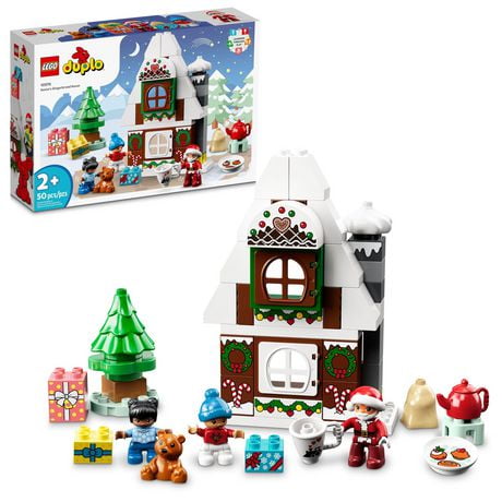 LEGO DUPLO Town Santa's Gingerbread House 10976 Toy Building Kit (50 ...