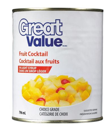 Great Value Fruit Cocktail in Light Syrup, 796 mL - Walmart.ca