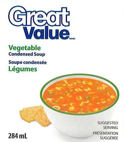 Great Value Vegetable Flavoured Condensed Soup | Walmart Canada