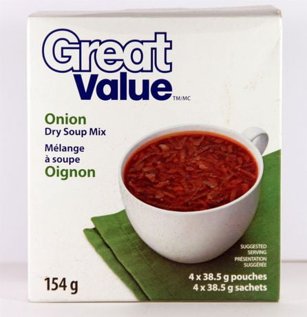 Great Value Onion Flavoured Dry Soup Mix, 154g - Walmart.ca