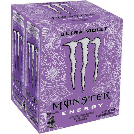 MONSTER ENERGY Ultra Violet, 473mL, 4 pack | Walmart Canada