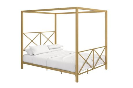 Click here for Dhp Rosedale Metal Canopy Bed Gold Queen prices