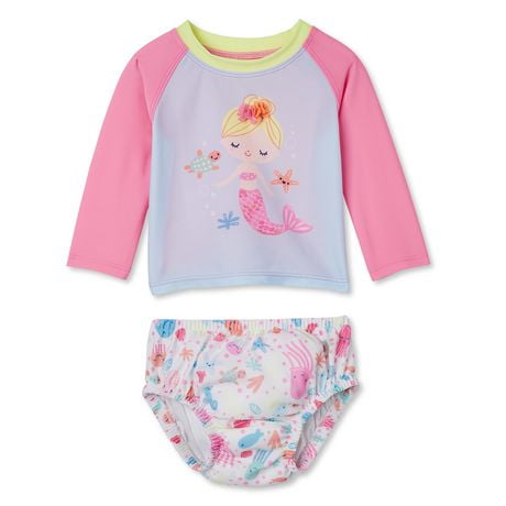 Click here for Sea Me Swim Baby Girls Diaper Two-Piece Swim Set B... prices