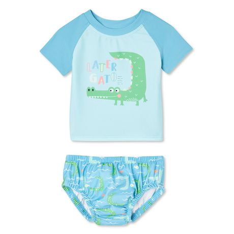 Click here for George Baby Boys Diaper Two-Piece Swim Set Turquoi... prices