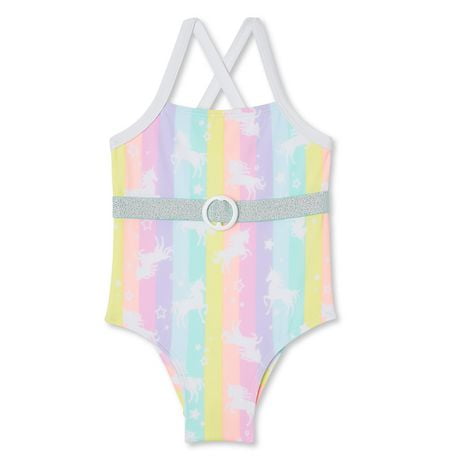 Click here for George Baby Girls Belted Fashion One-Piece Swimsui... prices