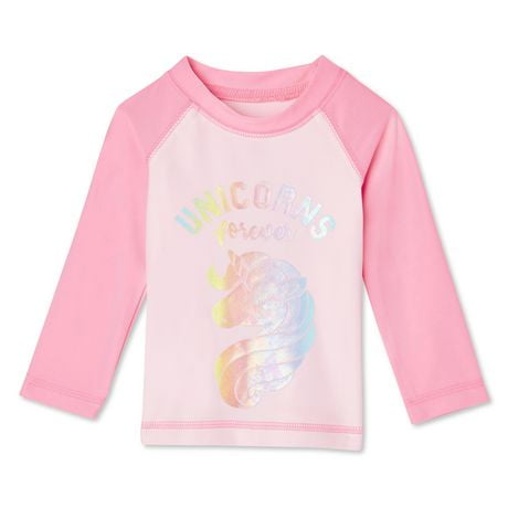 Click here for George Baby Girls Long Sleeve Rash Guard Top Pink... prices