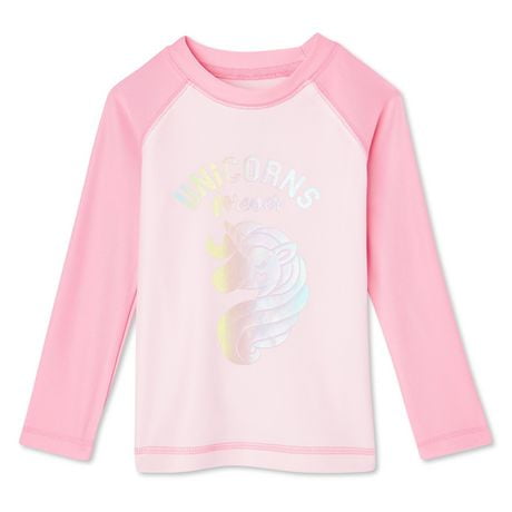 Click here for George Toddler Girls Long Sleeve Rash Guard Top Pi... prices