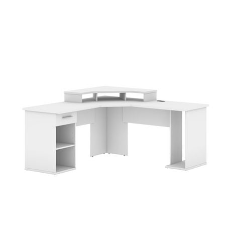 Click here for Bestar Hampton L-Shaped Corner Gaming Desk In Whit... prices