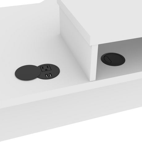 Bestar Hampton L-Shaped Corner Gaming Desk in white | Walmart Canada