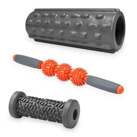 Gaiam Restore Massage Set, Massage Stick, Deep Tissue Foam Roller ...
