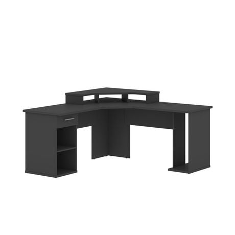 Click here for Bestar Hampton L-Shaped Corner Gaming Desk In Grap... prices