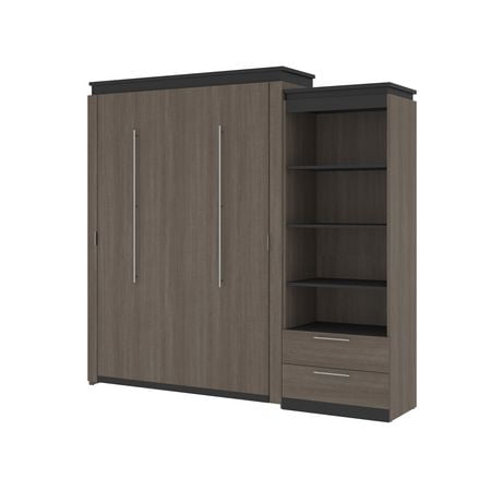 Click here for Bestar Orion 95W Queen Murphy Bed & Shelving Unit... prices