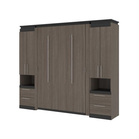 Click here for Bestar Orion 98W Full Murphy Bed & 2 Storage Cabin... prices