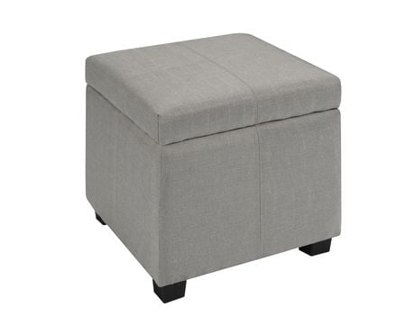Click here for K-Living K Living Square Storage Ottoman Light Gre... prices