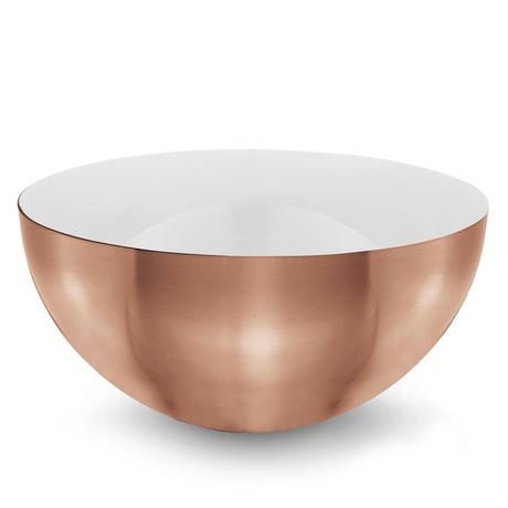 Click here for Mesa Ceramics Bronze Metal Bowl  25 Cm White 25Cm prices