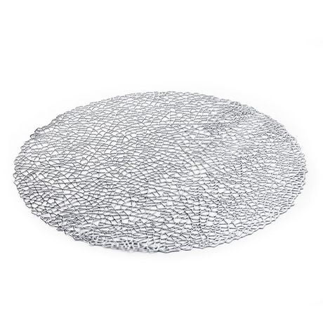 Click here for Mesa Ceramics Placemat Round  38 Cm Set Of 4 Silve... prices