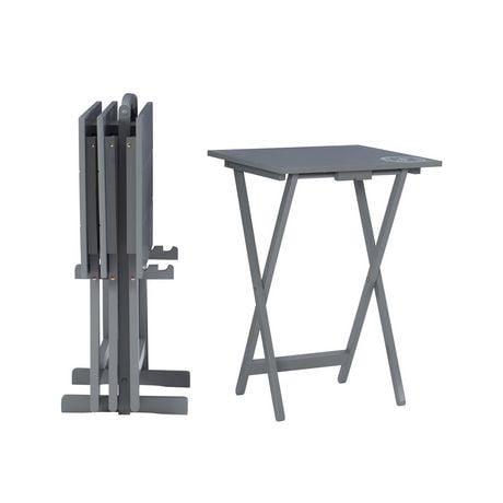 Click here for Linon Surry Dark Gray Compass Tray Table Set Gray... prices
