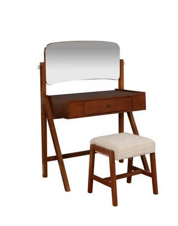Click here for Linon Nora Vanity Set Walnut # prices