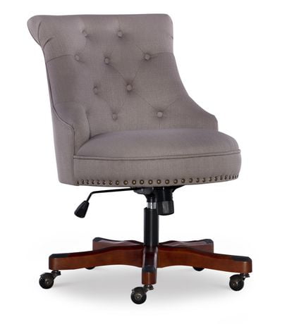 Click here for Linon Callum Dolphin Gray Office Chair Dark Walnut... prices