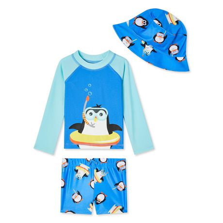 George Toddler Boys' Rash Guard and Short 3-Piece Set | Walmart Canada