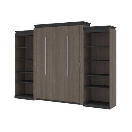 Click here for Bestar Orion 124W Queen Murphy Bed W/ 2 Shelving U... prices
