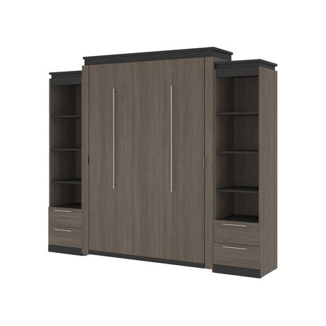 Click here for Bestar Orion 104W Queen Murphy Bed & 2 Narrow Shel... prices