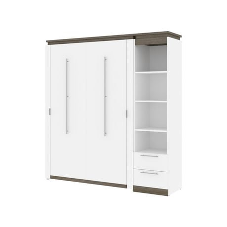 Click here for Bestar Orion 79W Full Murphy Bed & Narrow Shelving... prices