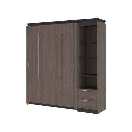 Click here for Bestar Orion 79W Full Murphy Bed & Narrow Shelving... prices