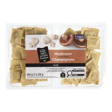 Your Fresh Market Mushroom Ravioli, 2 x 225 g packages, 450 g total ...