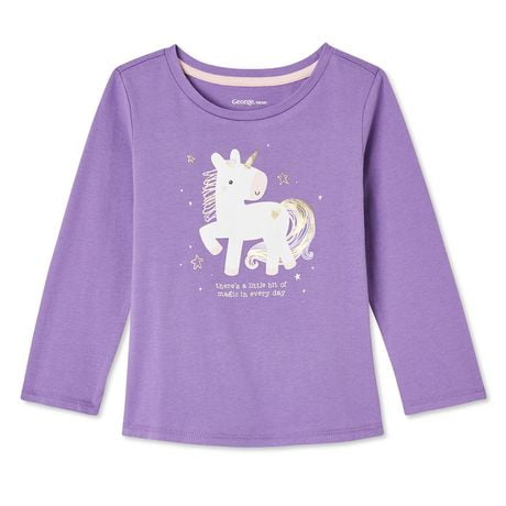 Click here for George Toddler Girls Long Sleeve Tee Purple 5T prices