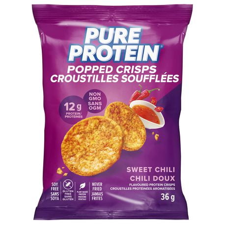 PURE PROTEIN POPPED CRISPS SWEET CHILI 36G, High protein and great ...