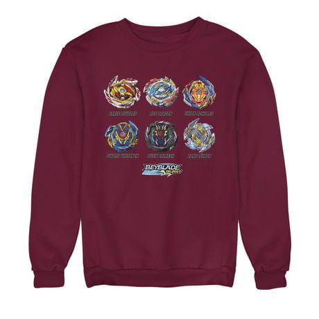 Click here for Beyblade Boys Long Sleeve Crew Neck Top Burgundy M prices