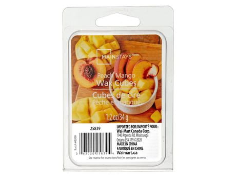 MAINSTAYS PEACH MANGO SCENTED WAX MELTS, 1.2oz / 34 grams - Walmart.ca