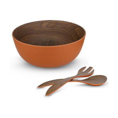 Click here for Mesa Ceramics Bamboo Walnut Brick 3 Piece Salad Se... prices