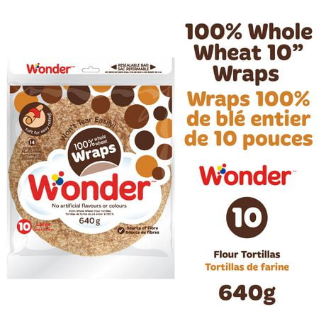 Wonder Whole Wheat Wrap, 10", 640g - Walmart.ca