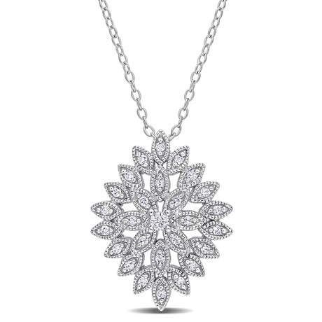 Click here for Miabella 1/4 Carat T. W. Diamond Sterling Silver C... prices