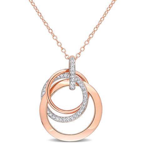 Click here for Miabella 1/5 Carat T. W. Diamond Rose-Plated Sterl... prices