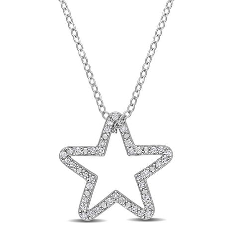 Click here for Miabella 1/5 Carat T. W. Diamond Sterling Silver S... prices