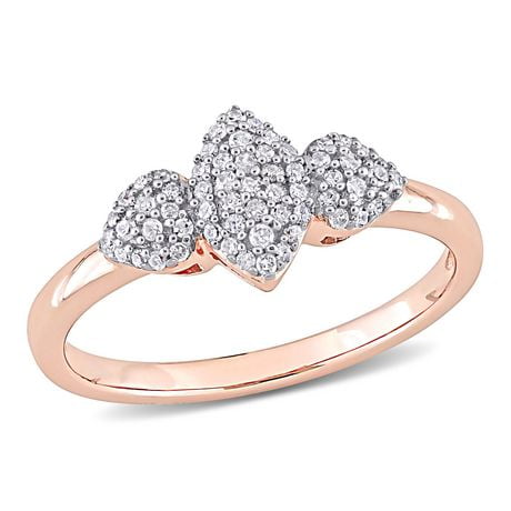 Click here for Miabella 1/5 Carat T. W. Diamond Rose-Plated Sterl... prices