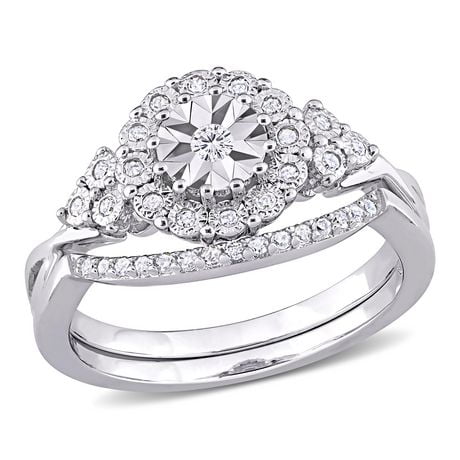 Click here for Miabella 1/5 Carat T. W. Diamond Sterling Silver H... prices