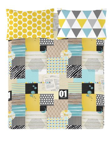 Click here for Gouchee Design Ipatchwork Queen Duvet Cover Set Ye... prices