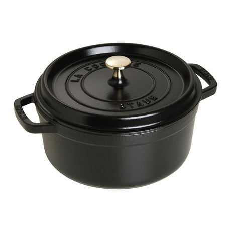 Click here for Staub La Cocotte 3.8 L Round Cocotte  Black - B St... prices