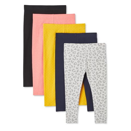 Click here for George Toddler Girls Jersey Leggings 5-Pack Grey 3... prices