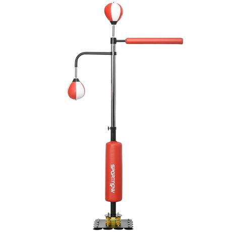 Soozier sac de boxe autoportant, réglable en hauteur avec barre réflexe ...