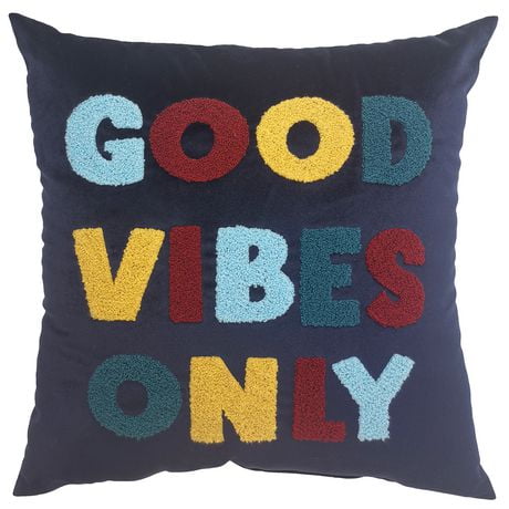 hometrends "Good Vibes Only" Decorative Pillow - Walmart.ca