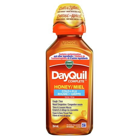 DayQuil COMPLETE Cold and Flu Medicine, Honey Flavour - Walmart.ca