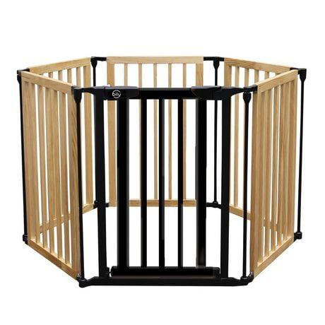 Click here for Bily 3-In-1 Wood & Metal Gate Superyard - Natural/... prices