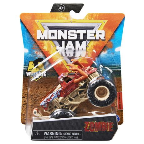 Monster Jam, Official Zombie Monster Truck, Die-Cast Vehicle, Bone Yard ...